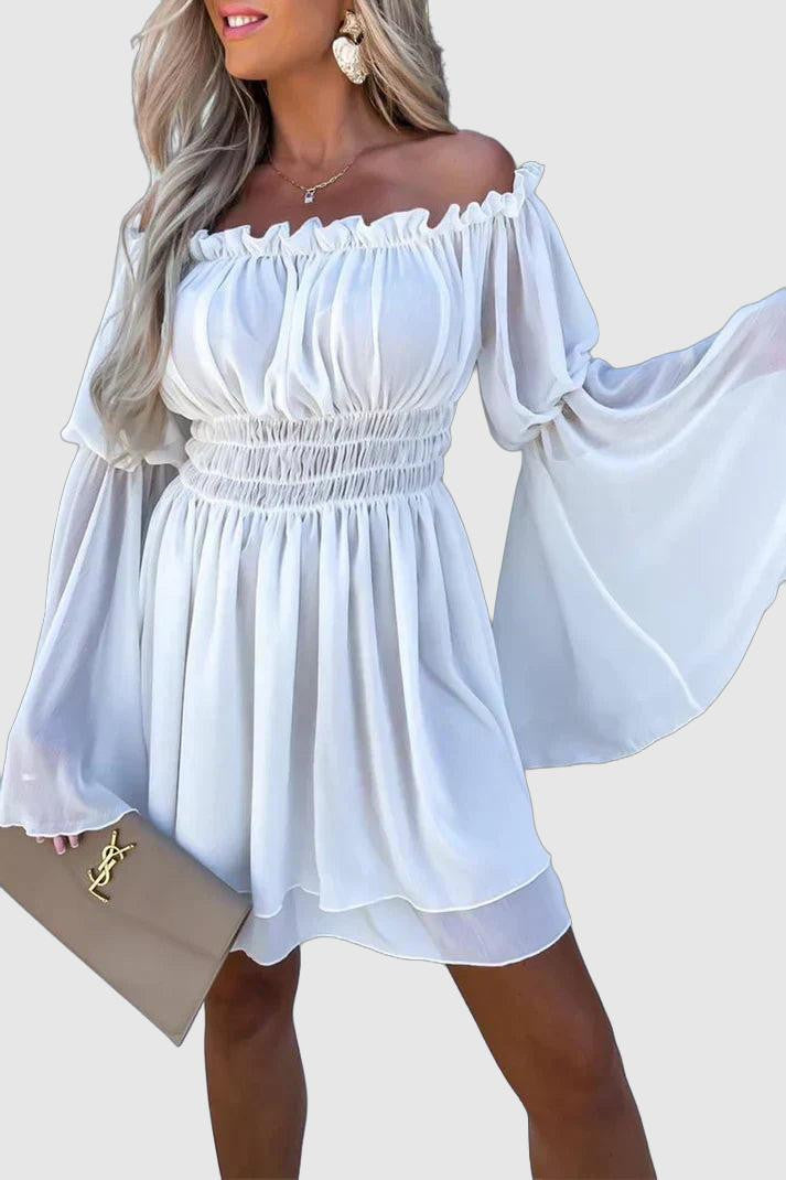 Lioren | Off-Shoulder Dresses with Fixed Ruffles